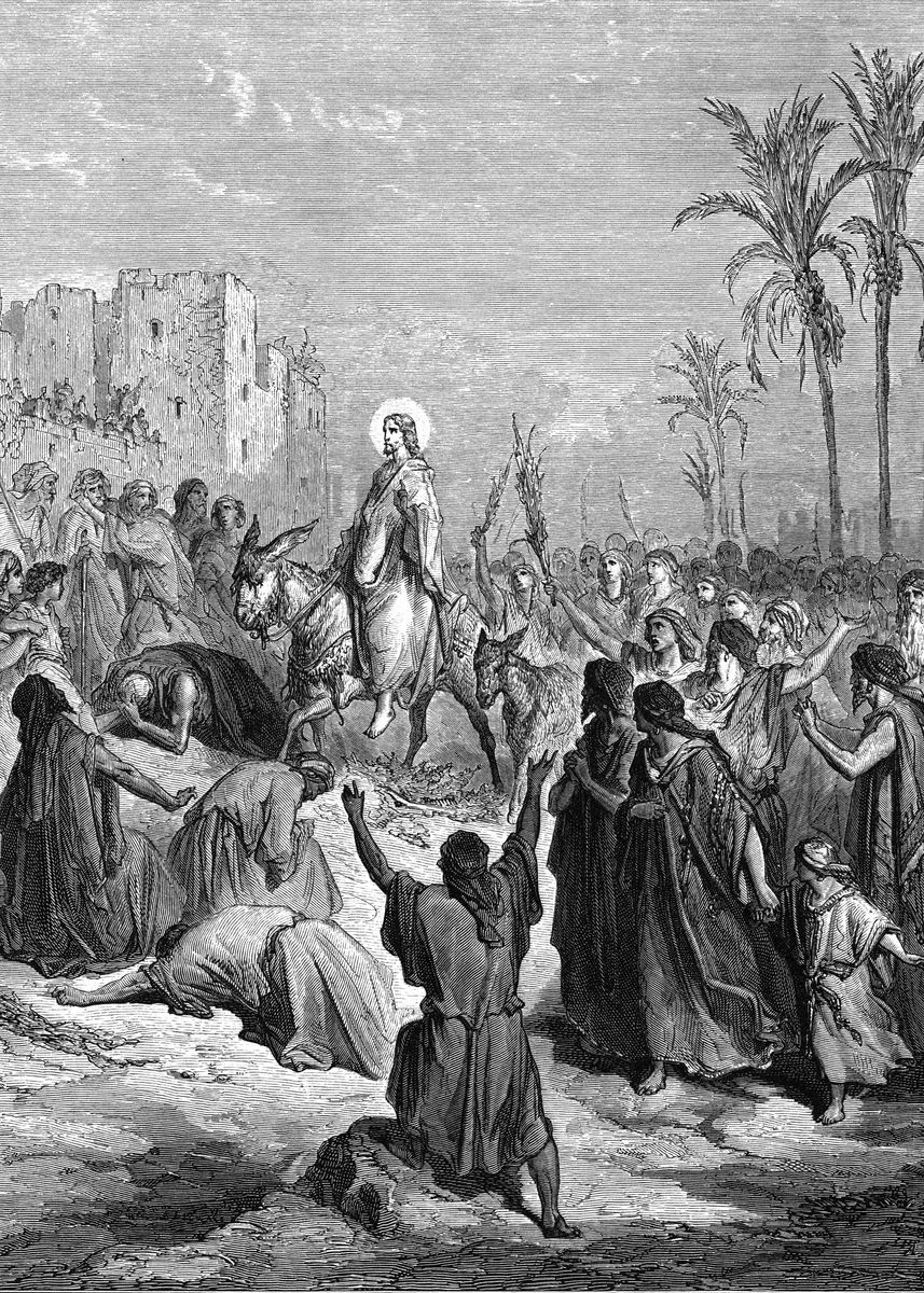 'Jesus Enters In Jerusalem' Poster, picture, metal print, paint by ...