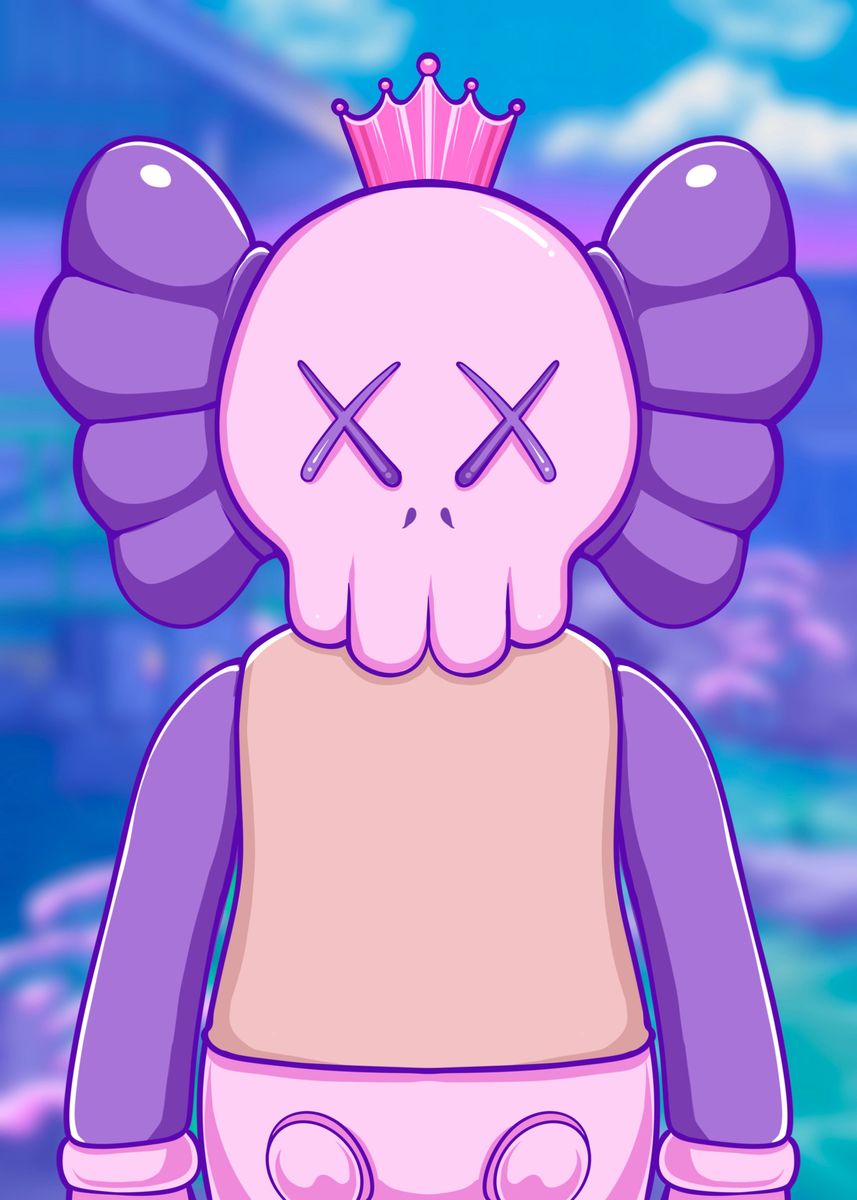 'kaws pastel' Poster, picture, metal print, paint by Boon Edgar | Displate