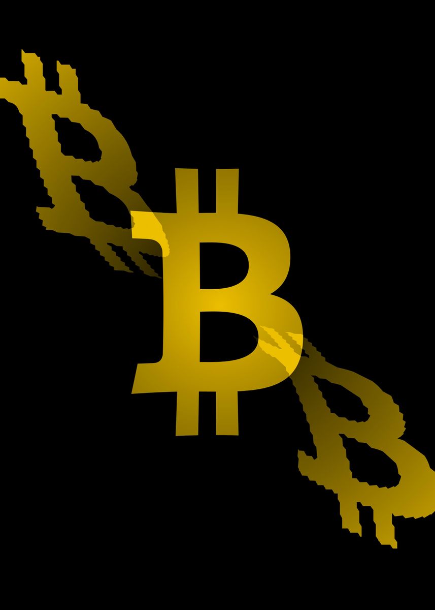 'BITCOIN B' Poster, picture, metal print, paint by marv | Displate