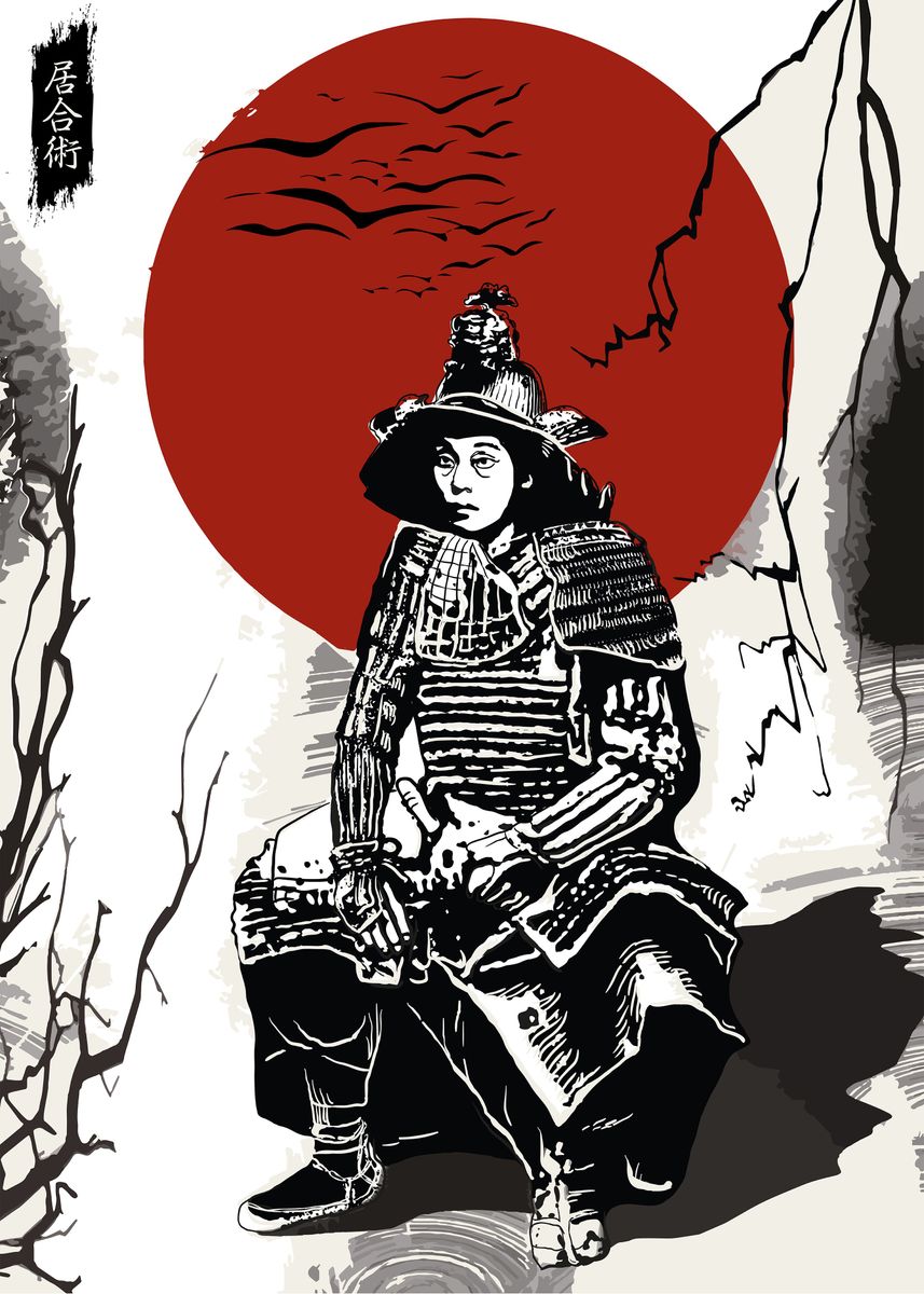 'female samurai girl' Poster, picture, metal print, paint by Creative ...