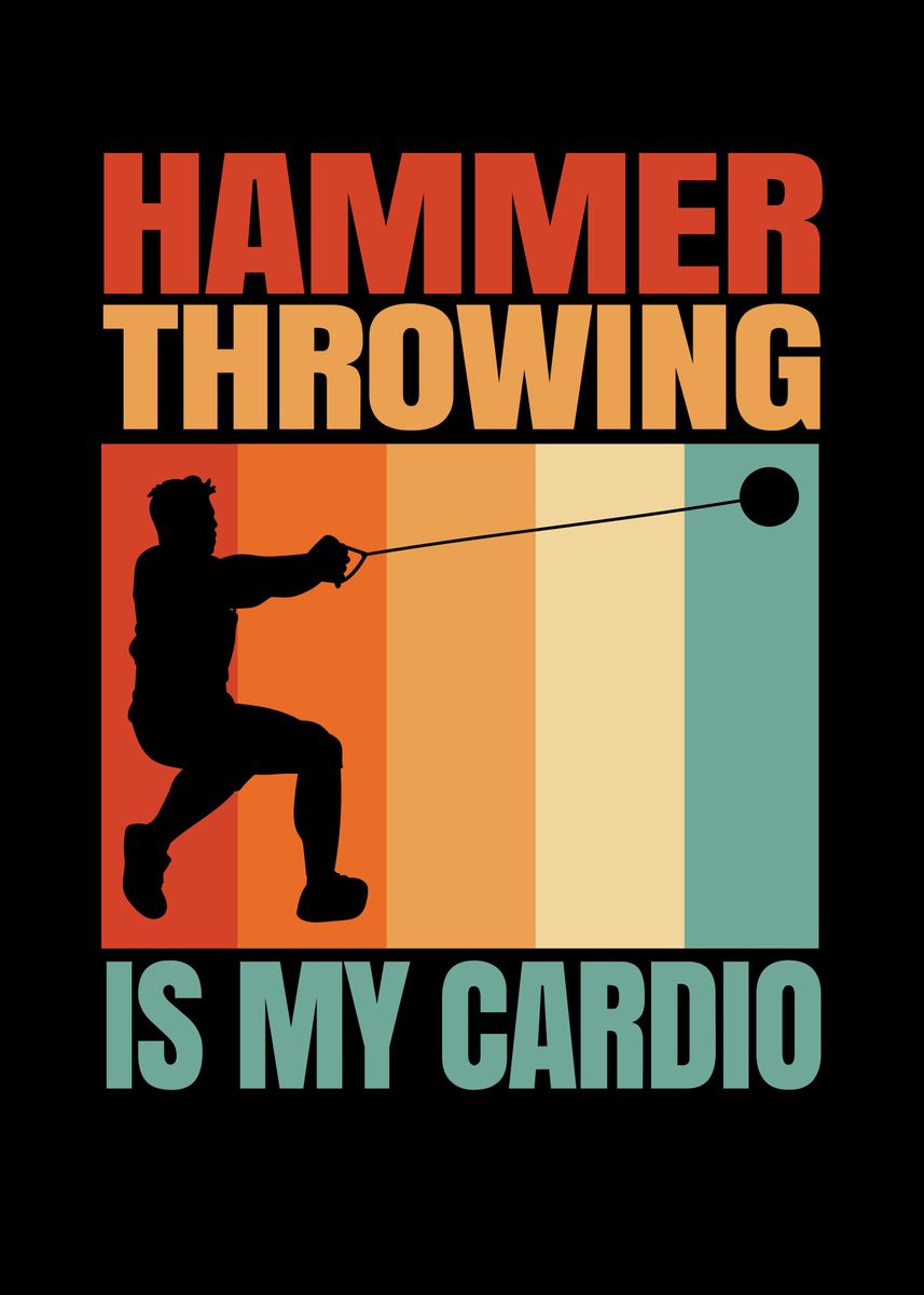 'Hammer Throwing Gift' Poster, picture, metal print, paint by Hexor ...