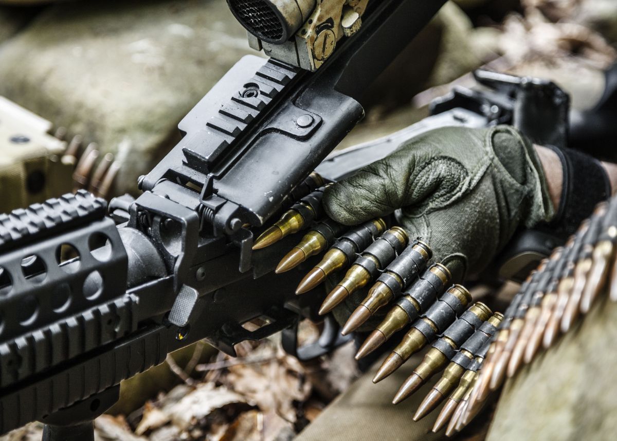 'Machine gunner' Poster by Getmilitaryphotos Pro | Displate