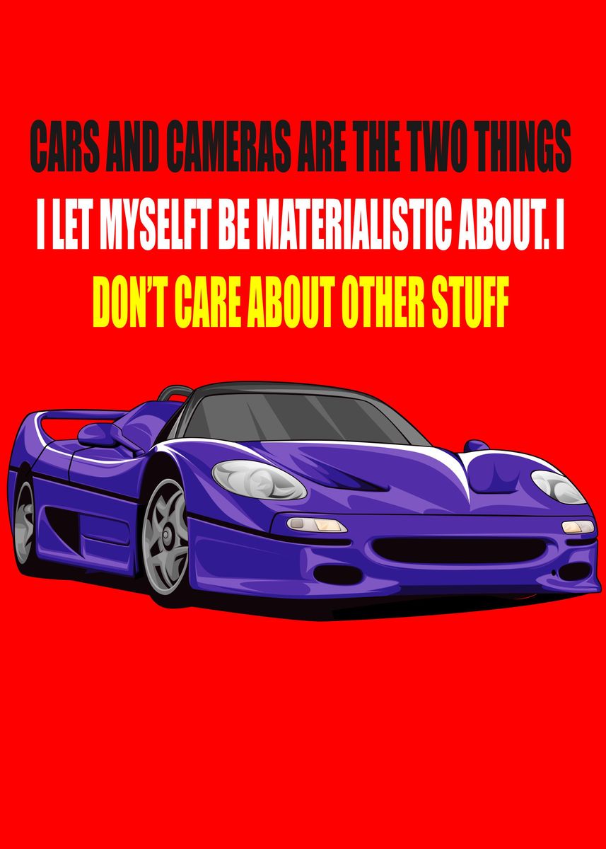 'CARS POSTER QUOTE' Poster by Asran Vektor | Displate