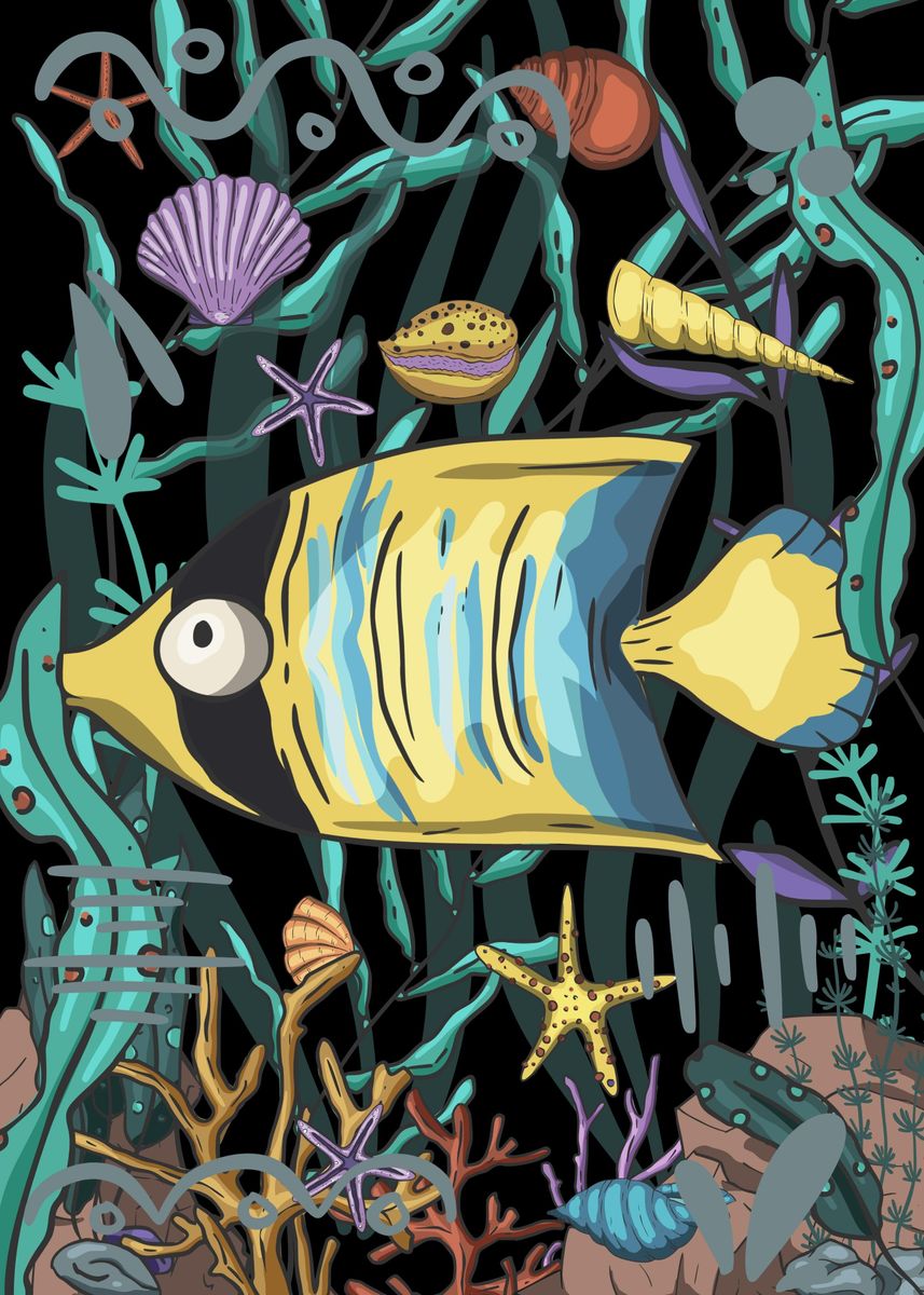 'Underwater of Life' Poster by Nae | Displate