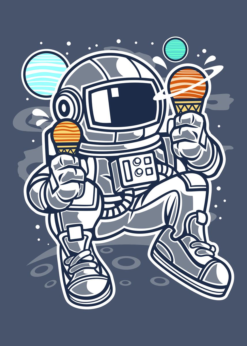 'Astronaut Memes' Poster by Azlan Xavier | Displate