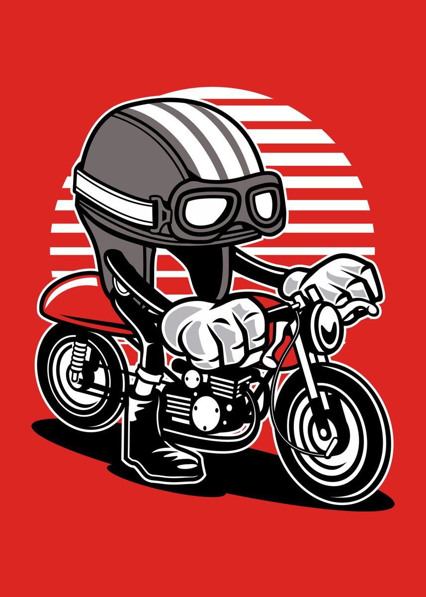 'Motorcycle Meme' Poster, picture, metal print, paint by Azlan Xavier ...