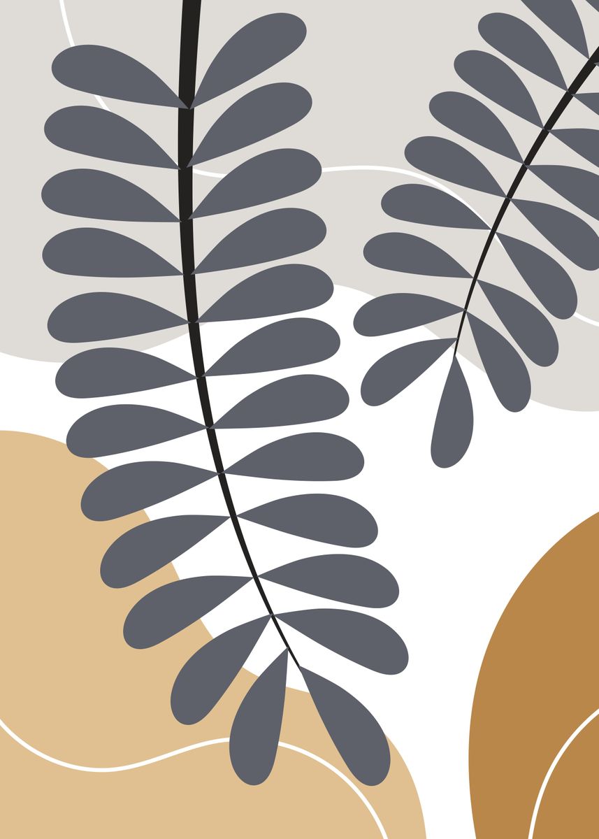'Botanical plant leaf shape' Poster, picture, metal print, paint by ...