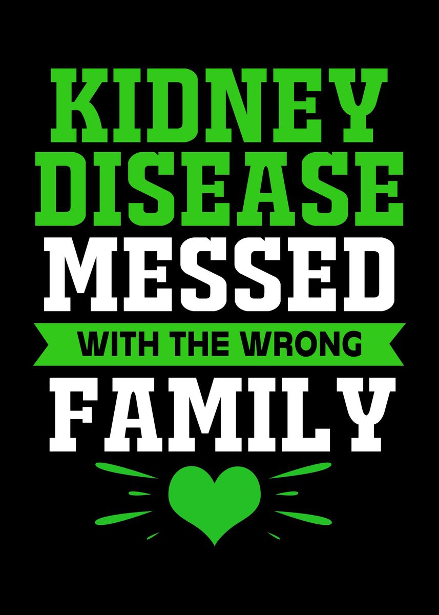 'Kidney Messed Wrong Family' Poster, picture, metal print, paint by ...