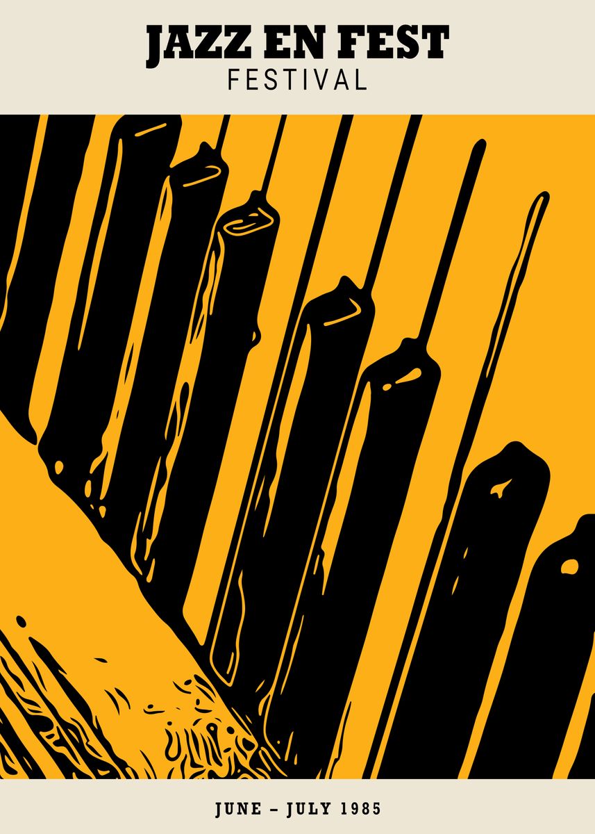 'Jazz En Fest Jazz Poster' Poster by BluePinkPanther | Displate