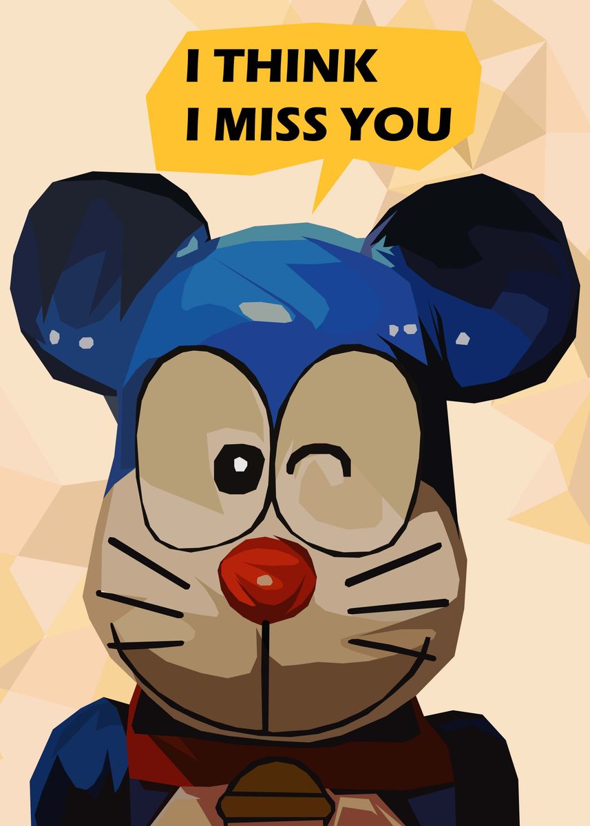 'miss you' Poster, picture, metal print, paint by Lardis Art | Displate