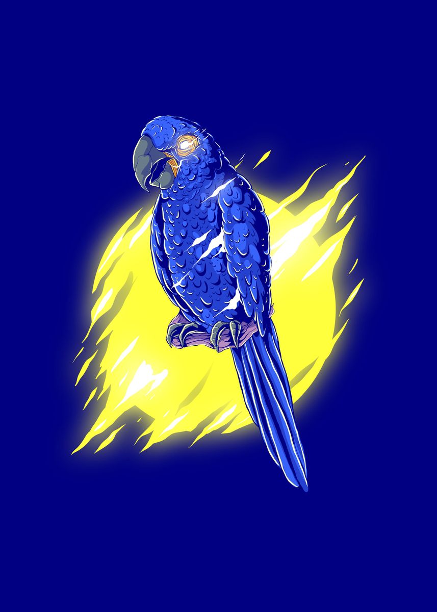 'Colorful abstract parrot' Poster, picture, metal print, paint by Lloyd ...