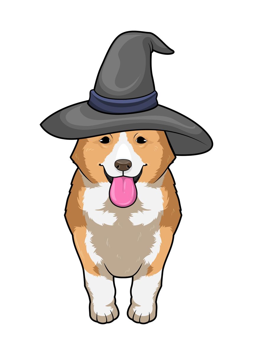'Corgi Witch' Poster by Markus Schnabel | Displate