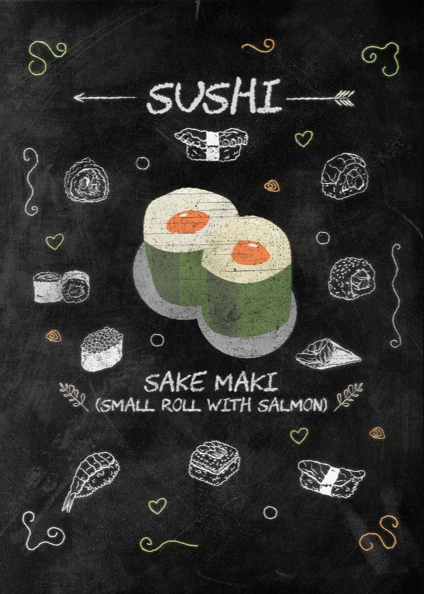 'Sake Maki ' Poster by Audai | Displate