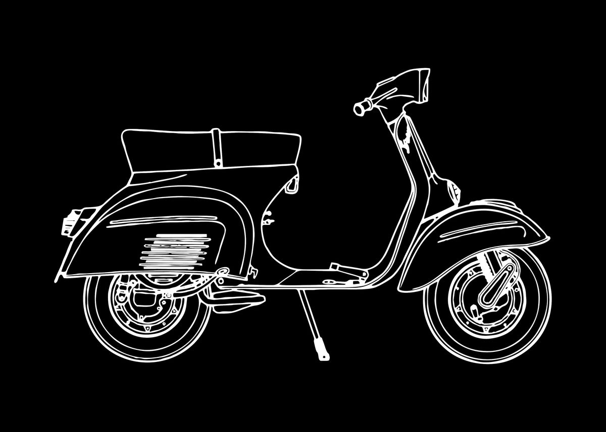 'lambretta 125 e' Poster by Number Nine | Displate