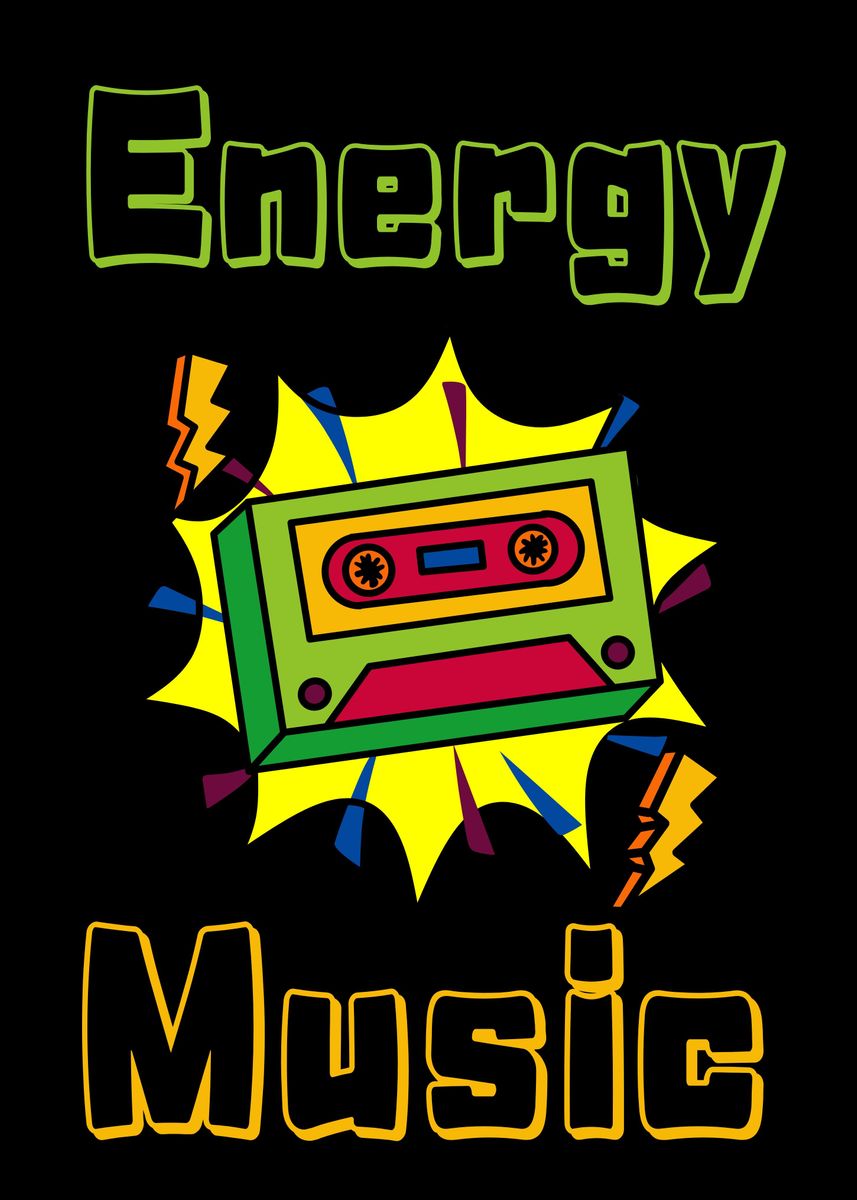 'music energy' Poster, picture, metal print, paint by Mshel Tyan | Displate
