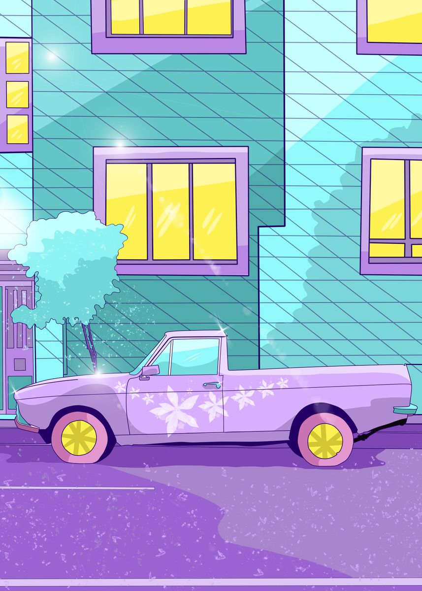 'classic car aesthetic art' Poster, picture, metal print, paint by ...