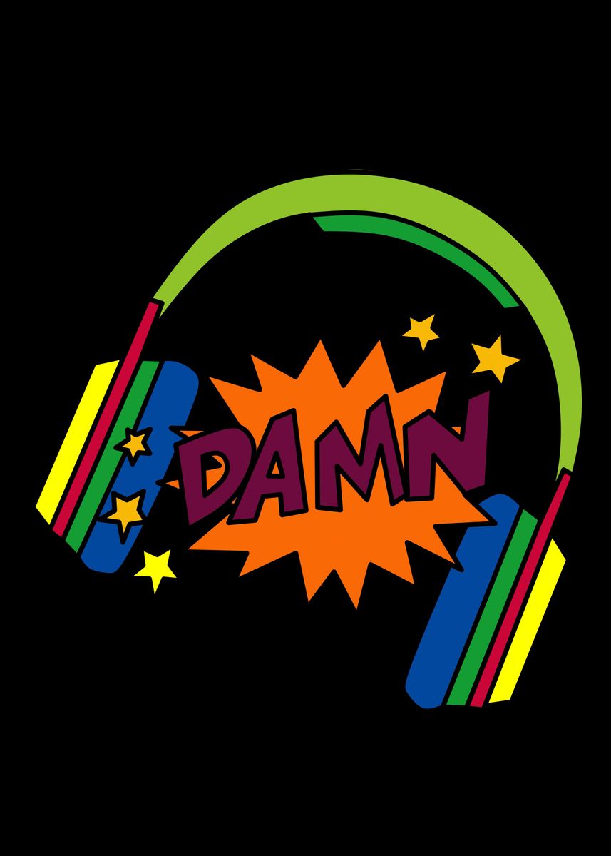 'music damn' Poster, picture, metal print, paint by Mshel Tyan | Displate