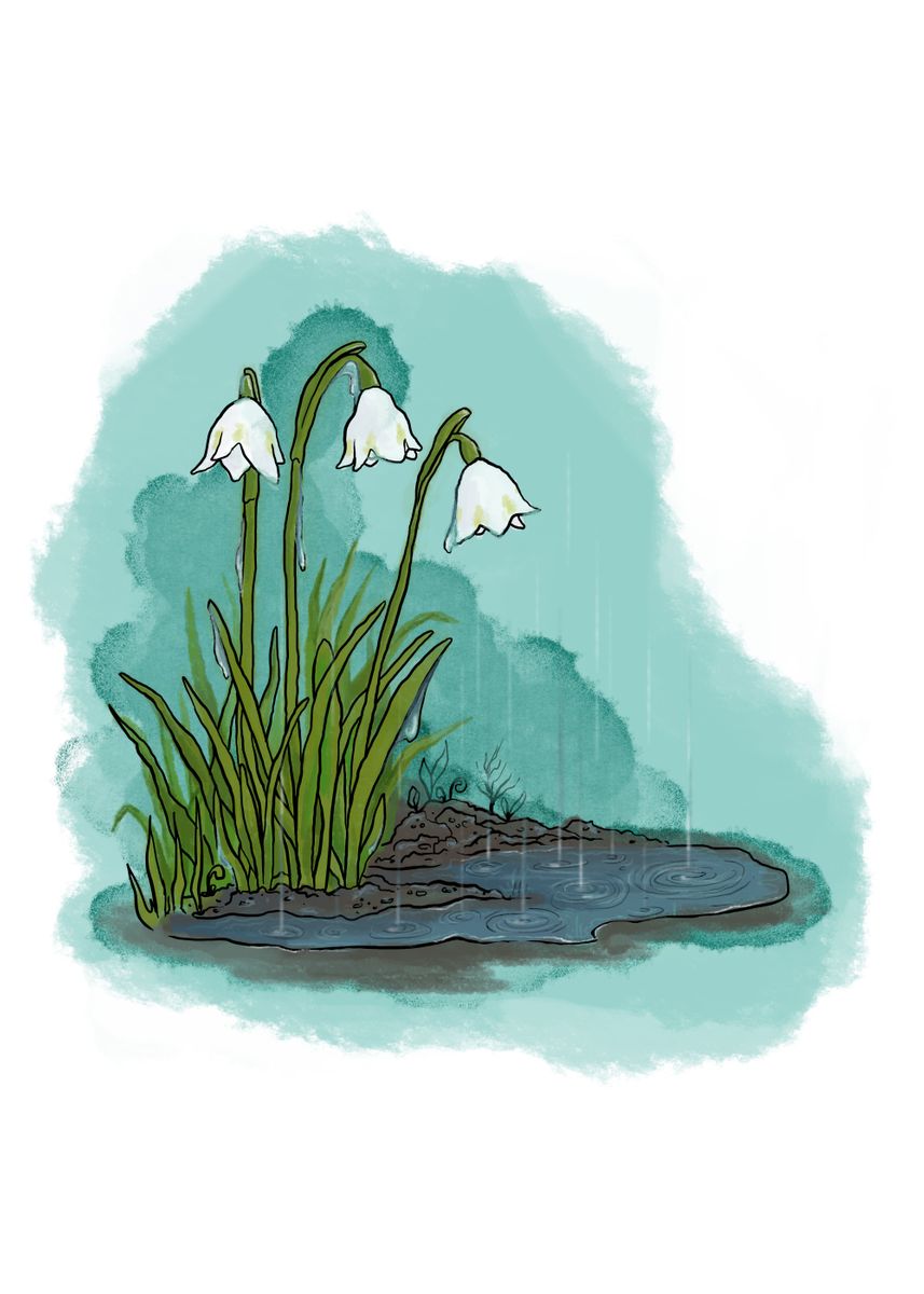 'Rainy March' Poster, picture, metal print, paint by Kaisa Holsting ...