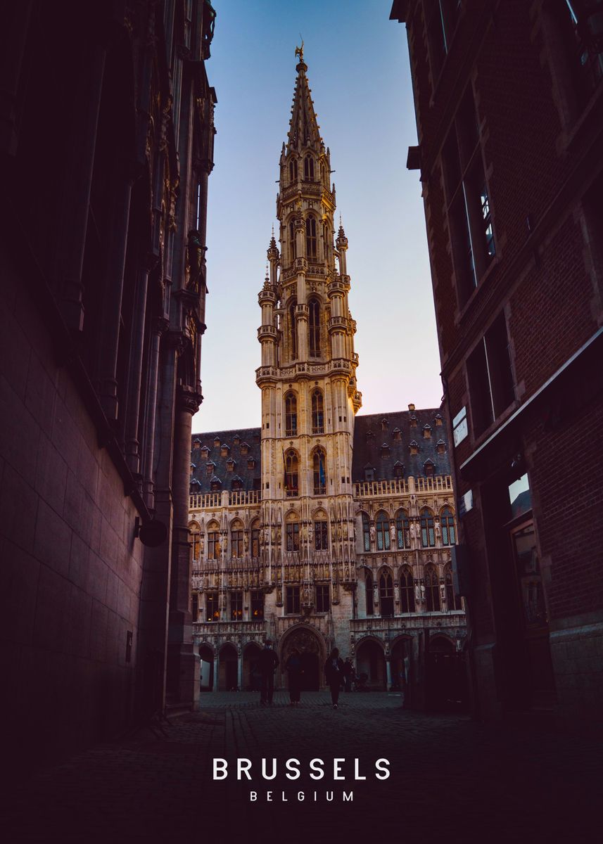 'Brussels ' Poster, picture, metal print, paint by Big City | Displate