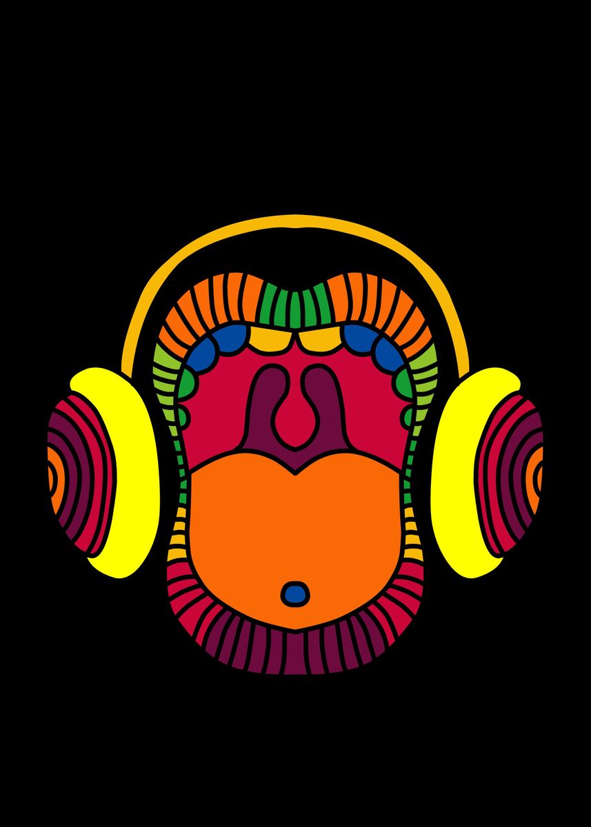 'scream music' Poster, picture, metal print, paint by Mshel Tyan | Displate