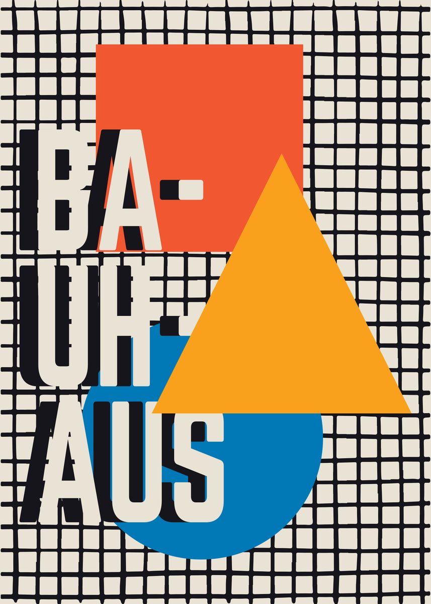 'Geometric Bauhaus Collage' Poster by BluePinkPanther | Displate