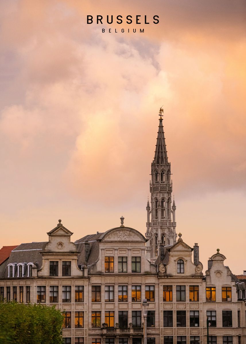 'Brussels ' Poster, picture, metal print, paint by Big City | Displate