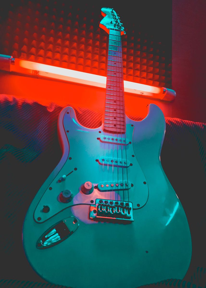 'Guitar poster' Poster, picture, metal print, paint by Rijis Art | Displate