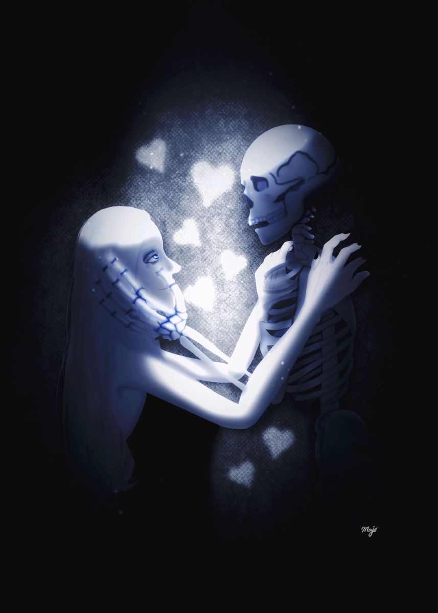 'Dead In Love' Poster, picture, metal print, paint by Majo Art | Displate