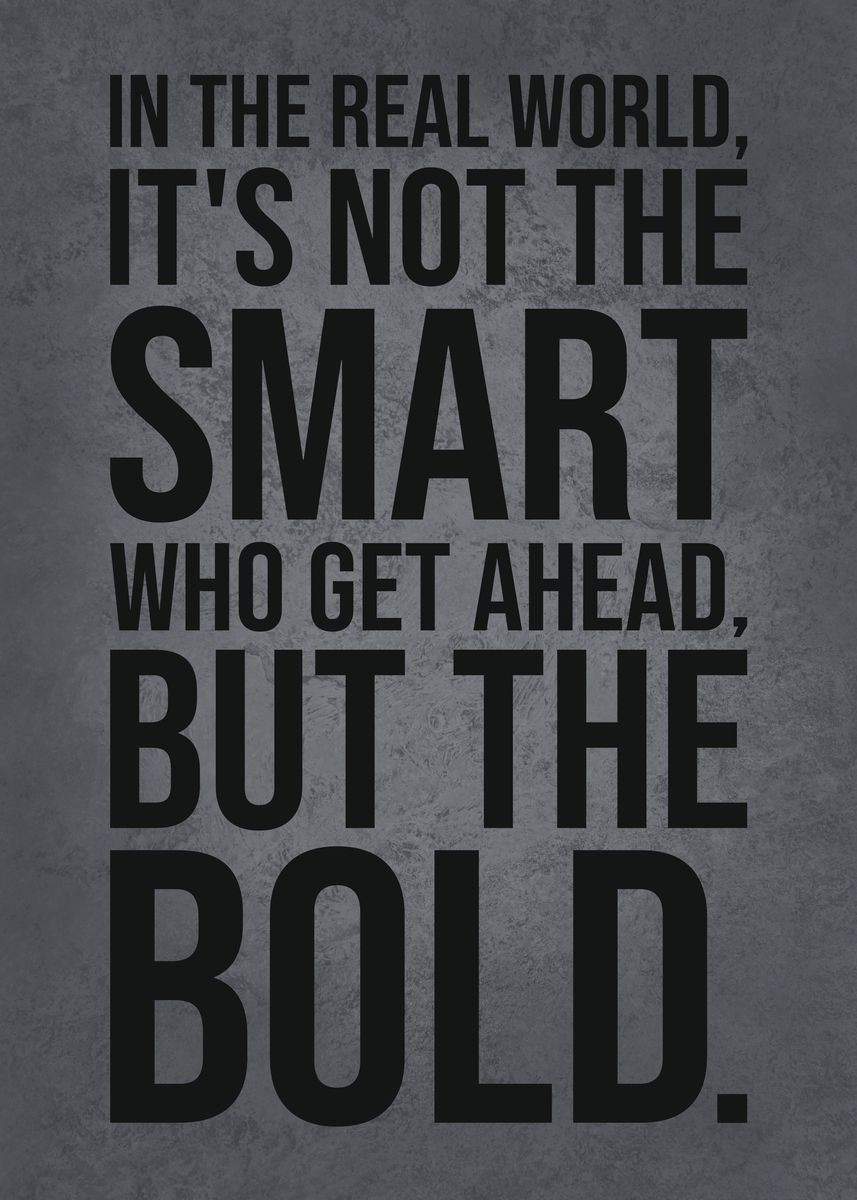 'Smart vs Bold' Poster, picture, metal print, paint by CHAN | Displate