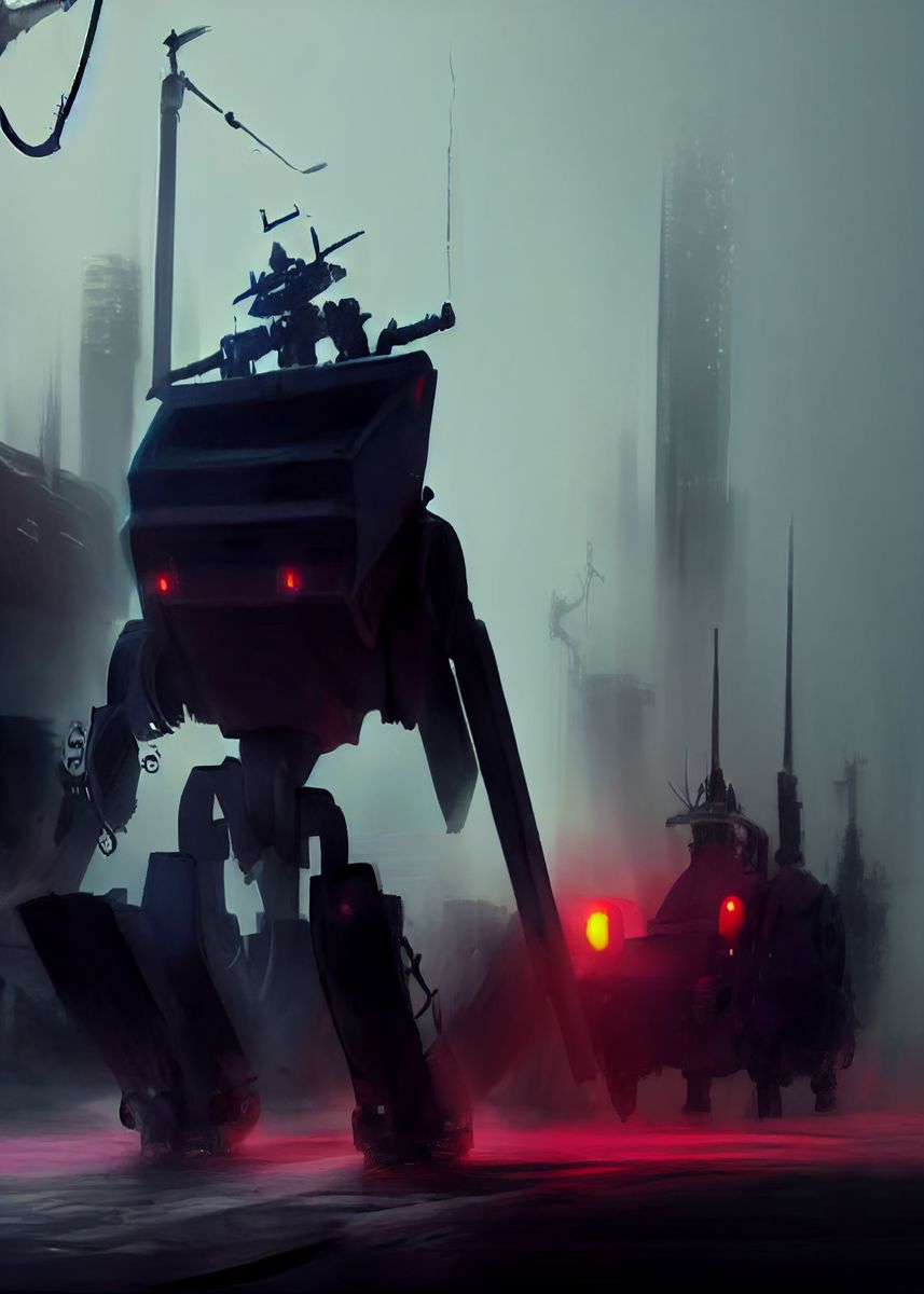 'The rise of robots' Poster, picture, metal print, paint by Designersen ...