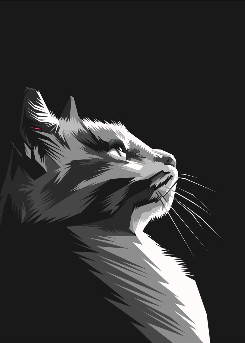 'Animal Cat Cute Wpap' Poster by Michael I. Organ | Displate