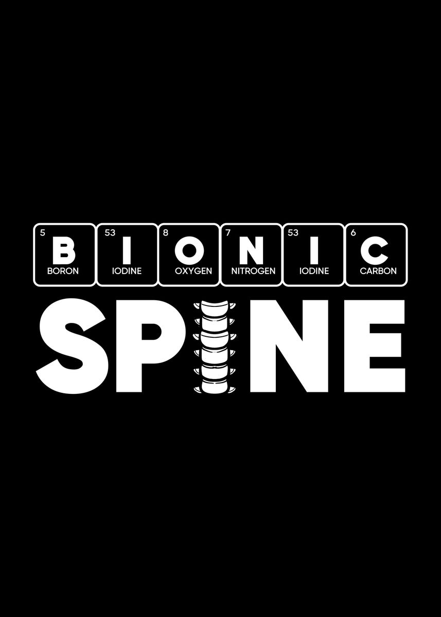 'Bionic Spine Periodic' Poster, picture, metal print, paint by ...
