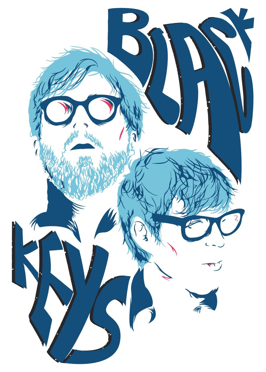 'Black Keys' Poster, picture, metal print, paint by Red Veles | Displate