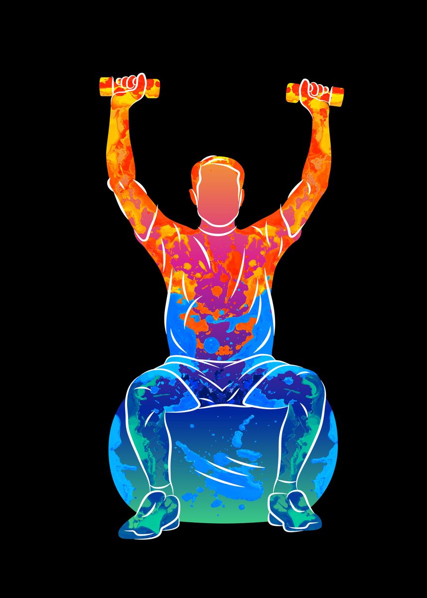 'Abstract man trains' Poster, picture, metal print, paint by Nguyen Duc ...
