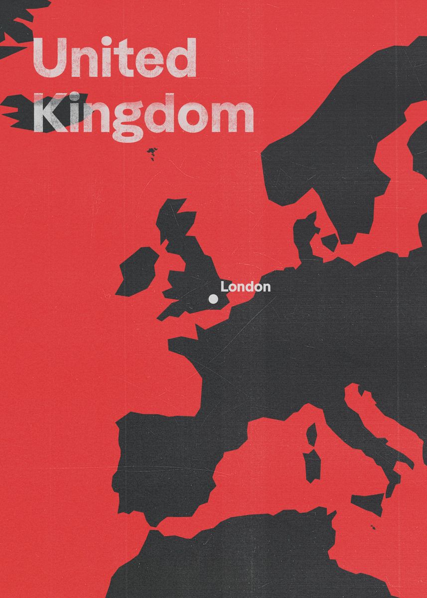 'Grunge London City Map' Poster by Visitify | Displate