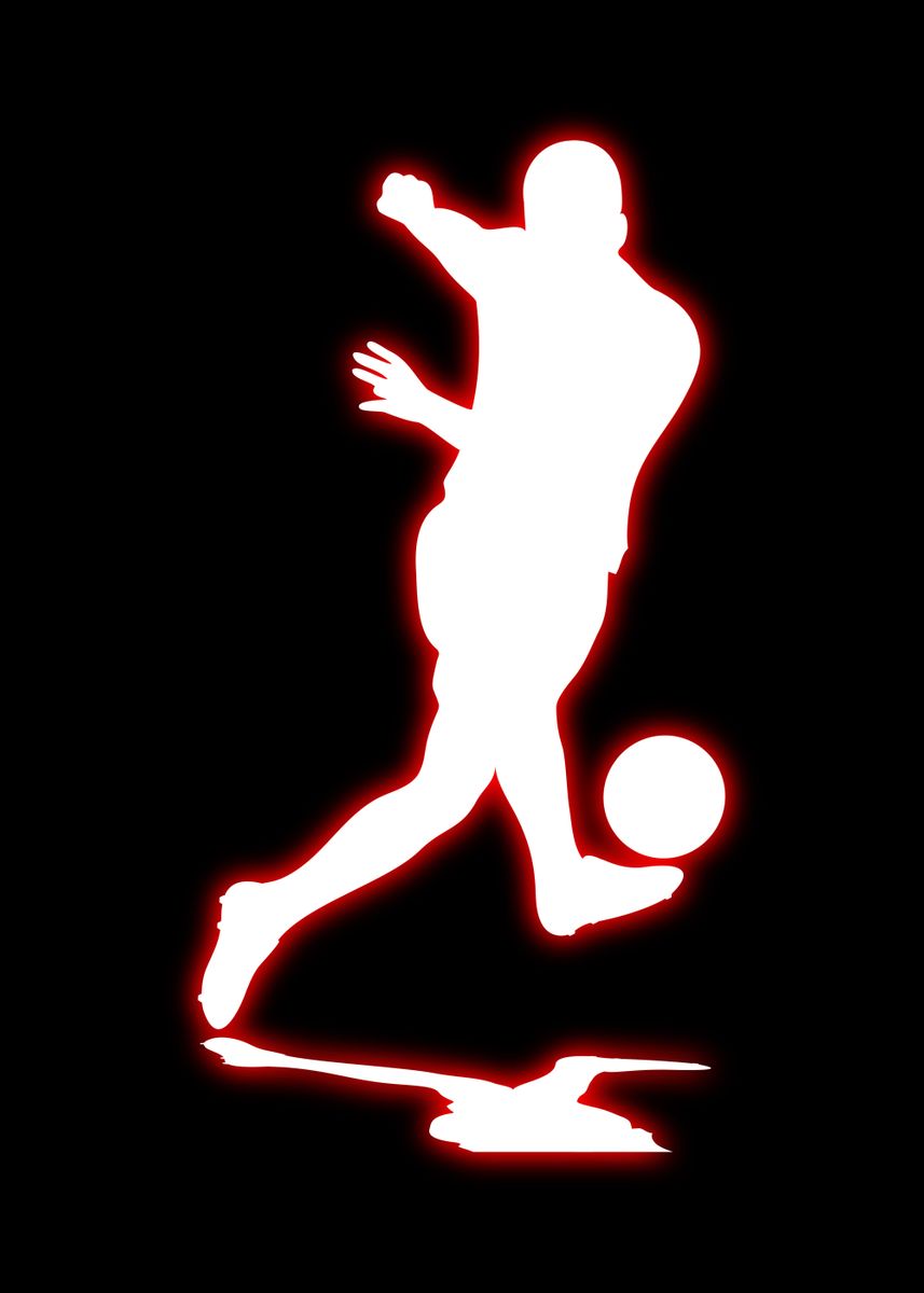 'Football Player Retro' Poster by ellenanydia | Displate