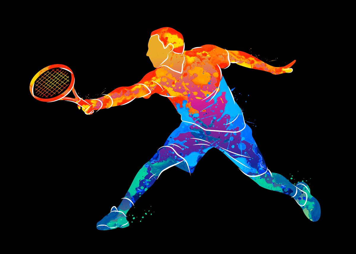 'Abstract tennis player' Poster by Nguyen Duc Hieu | Displate