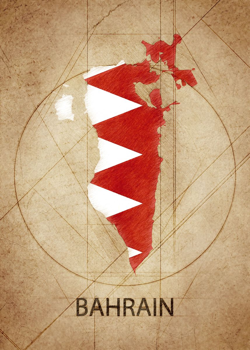 'Bahrain' Poster, picture, metal print, paint by Luvy | Displate