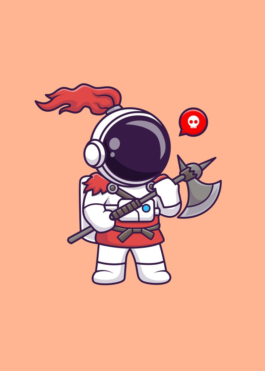 'Astronaut knight viking' Poster, picture, metal print, paint by Le Duc ...