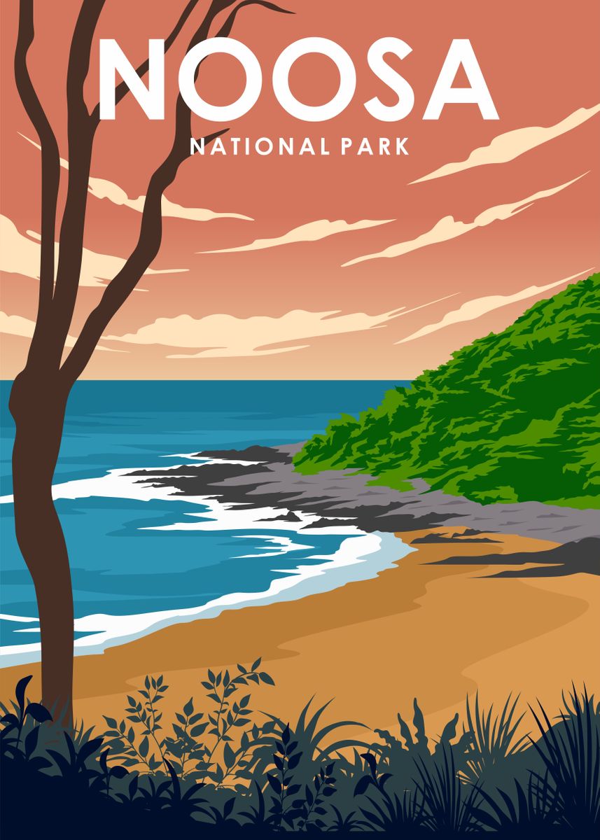 'Noosa National Park Ausie' Poster, picture, metal print, paint by Jorn ...