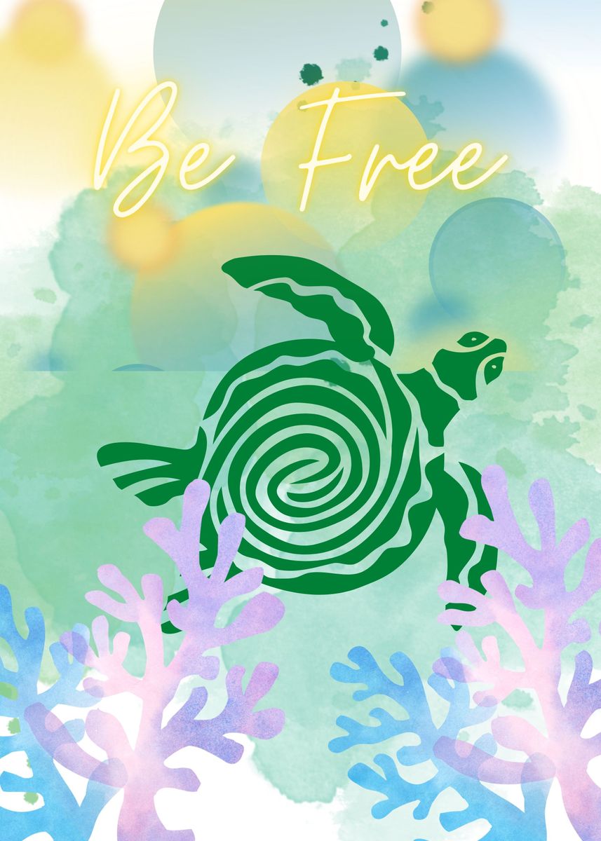 'Be Free' Poster, picture, metal print, paint by Astara | Displate