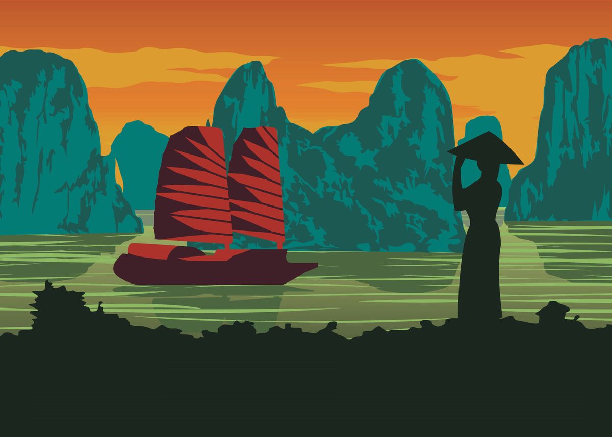 'Ha Long Bay Vietnam ' Poster by Max Ronn | Displate