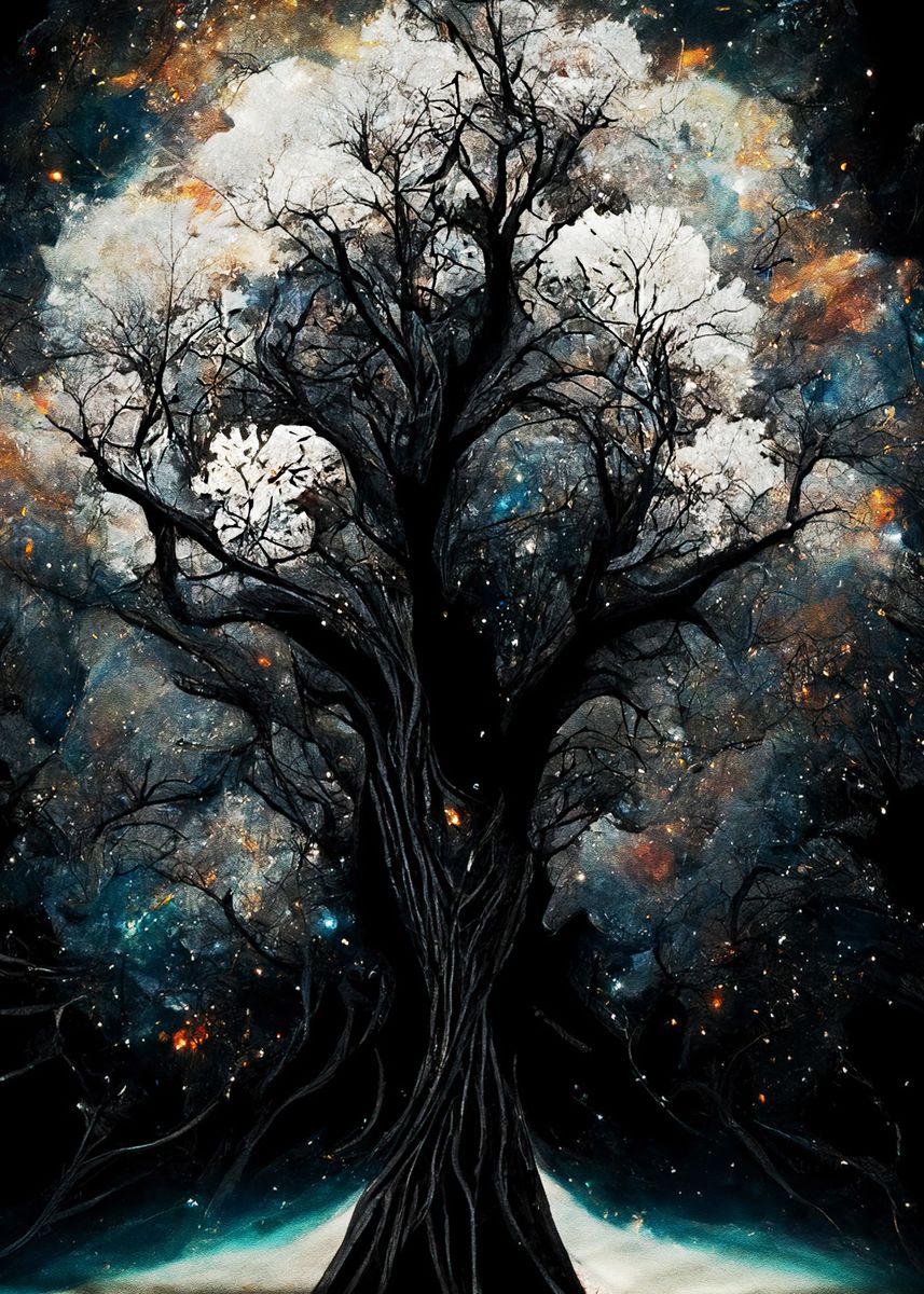 'Abstract Tree Artwork ' Poster, picture, metal print, paint by Muh ...