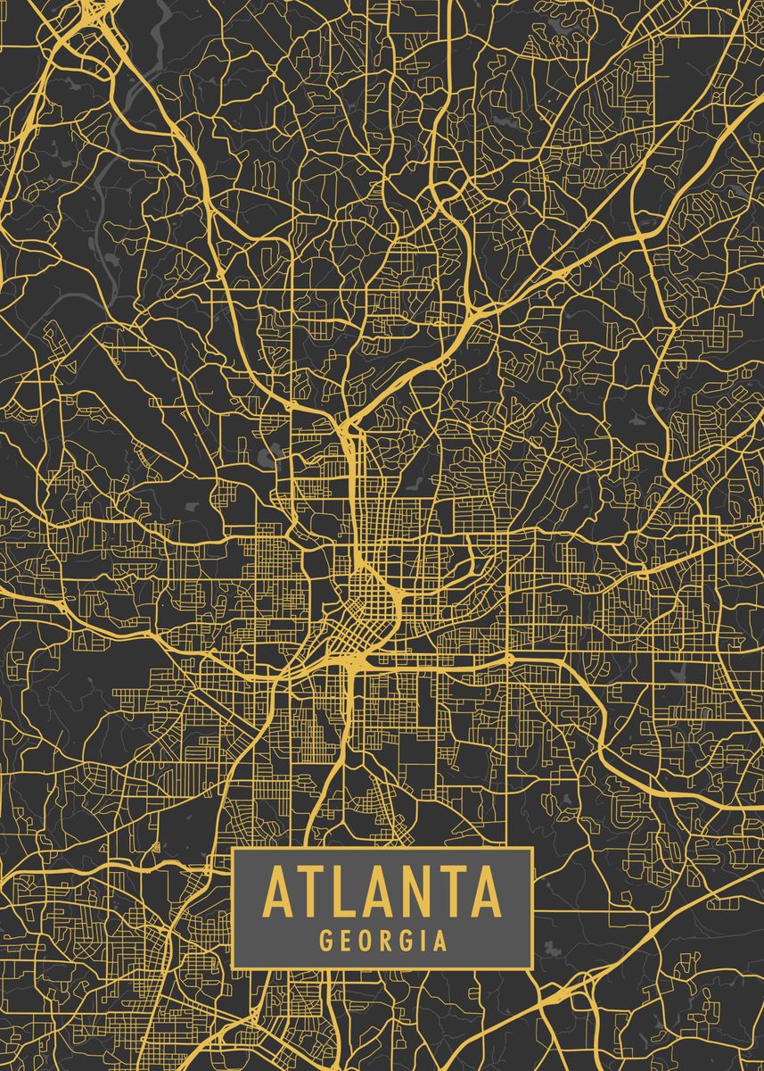 'Atlanta' Poster, picture, metal print, paint by Miracle Studio | Displate