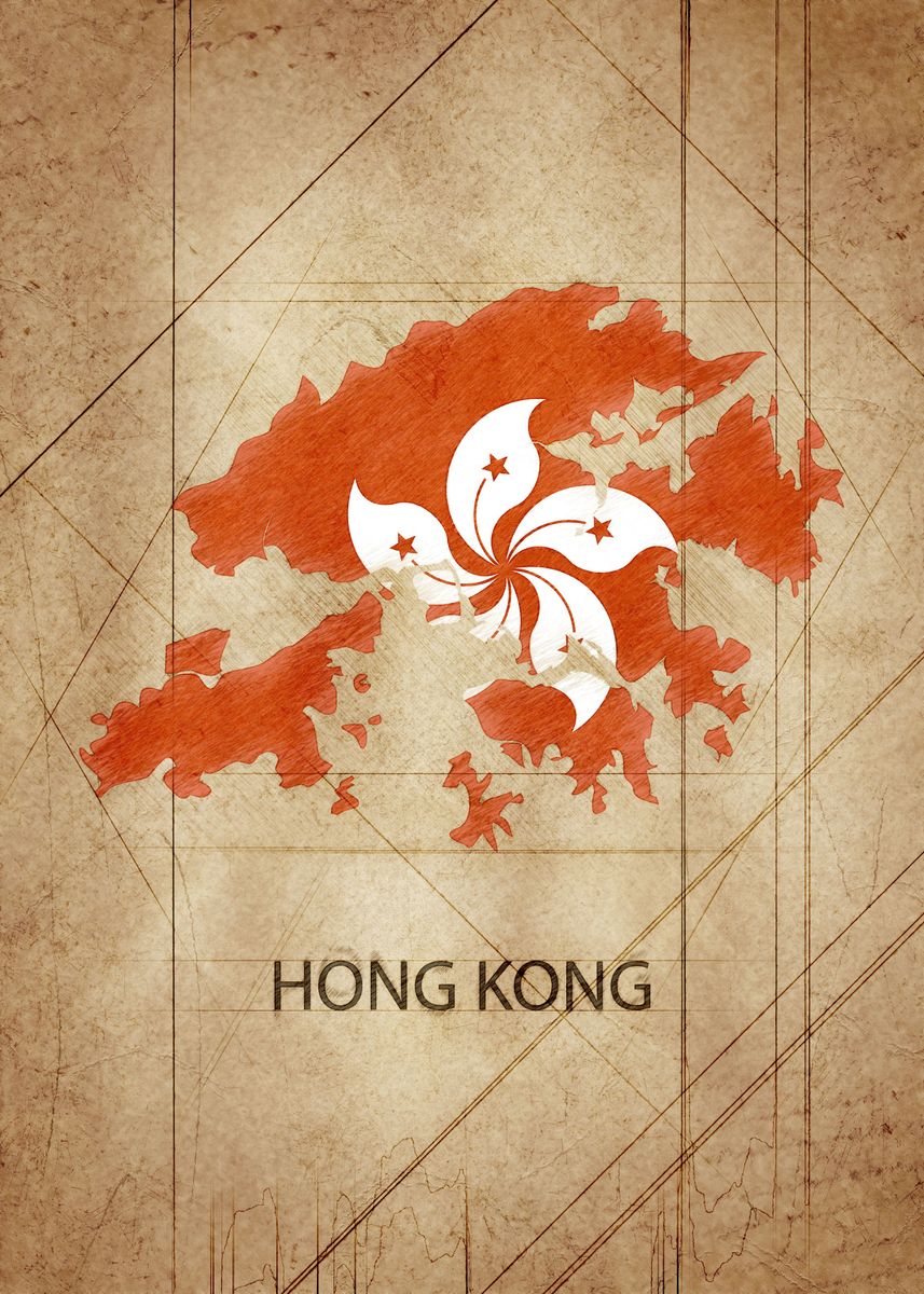 'Hong Kong' Poster, picture, metal print, paint by Luvy | Displate