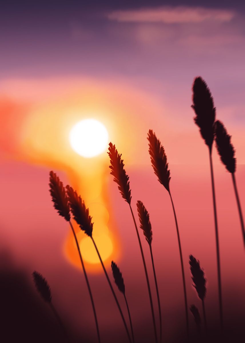 'Sunrise' Poster, picture, metal print, paint by Veekto | Displate