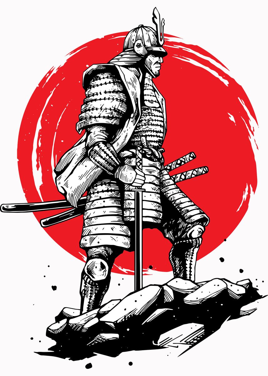 'Concept of samurai warrior' Poster by Lloyd Studio | Displate