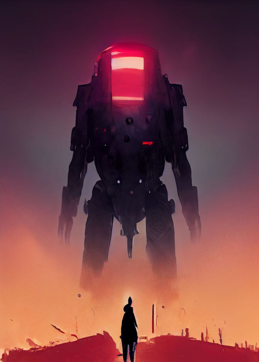 'Do not enter robot' Poster by Designersen | Displate