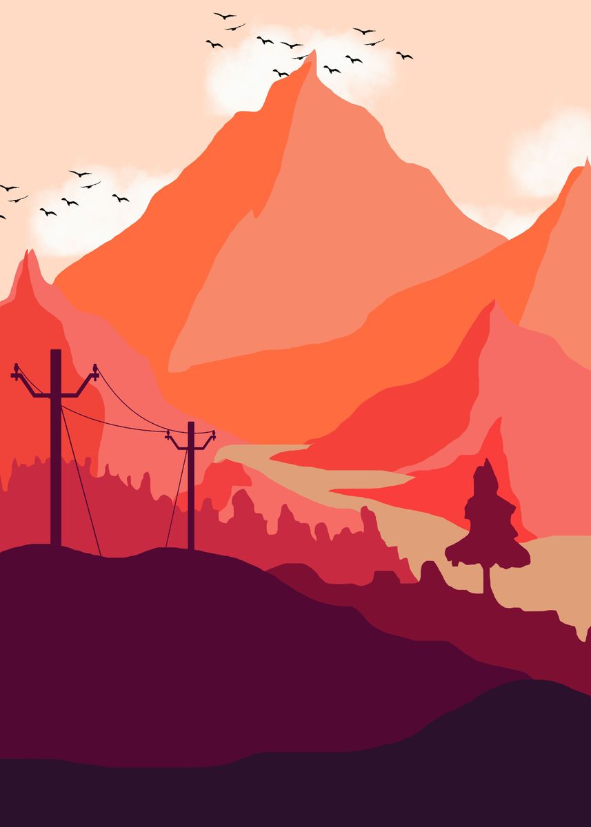 'Landscapes 003' Poster by Azlan Xavier | Displate