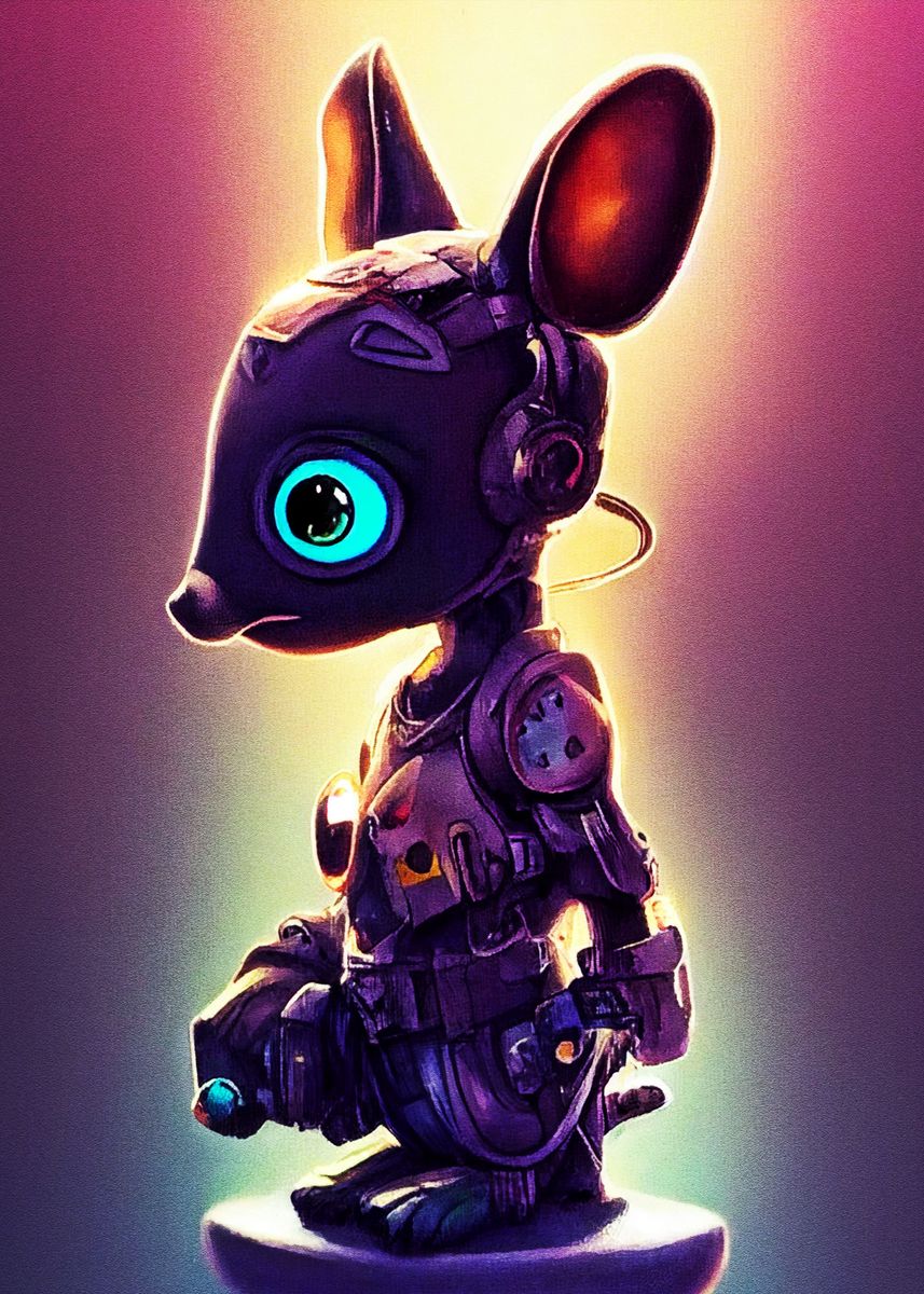 'Robot Mouse' Poster, picture, metal print, paint by Muh Asdar | Displate